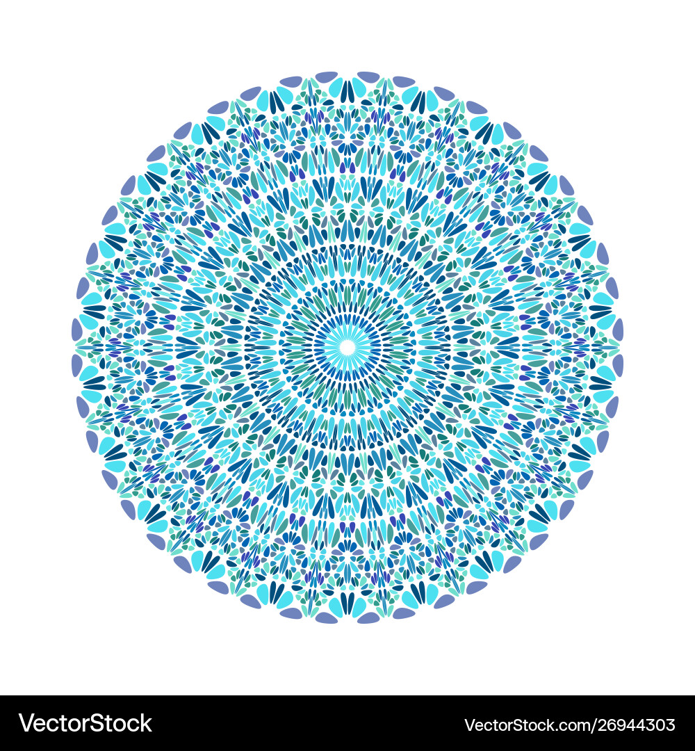 Geometrical colorful abstract circular flower Vector Image