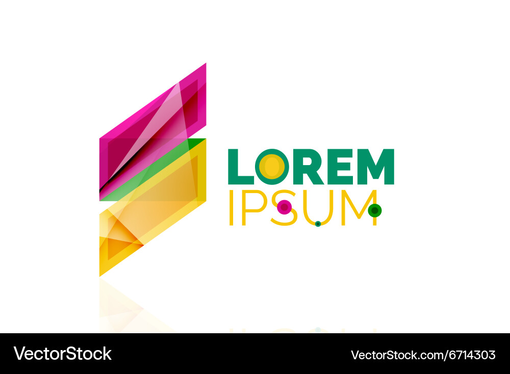 Logo abstract geometric business icon Royalty Free Vector