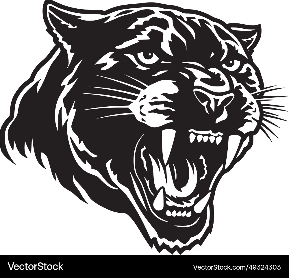 Panther - minimalist and simple silhouette Vector Image