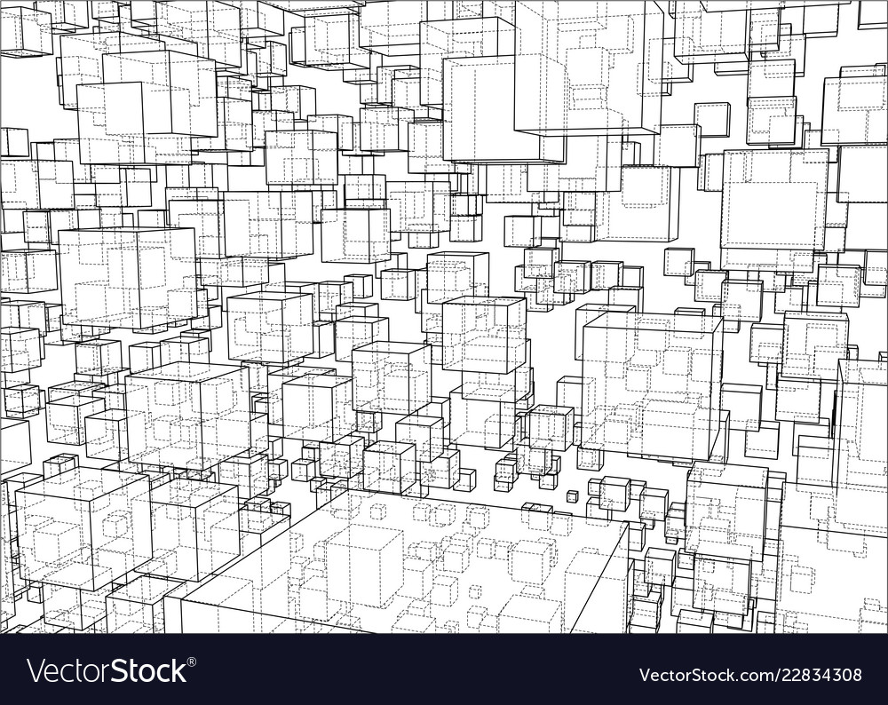 Abstract boxes background Royalty Free Vector Image