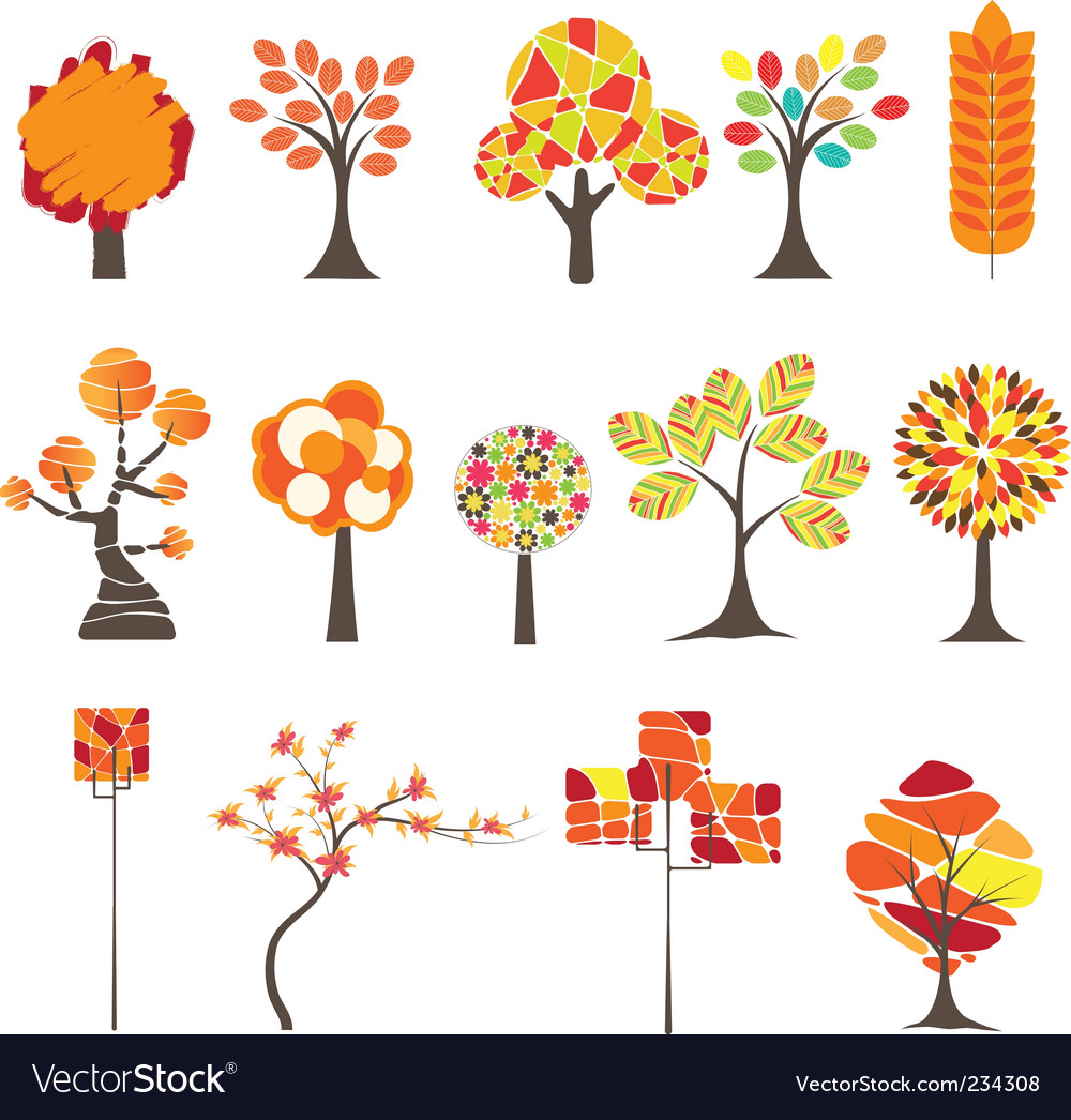 Autumn tree Royalty Free Vector Image - VectorStock
