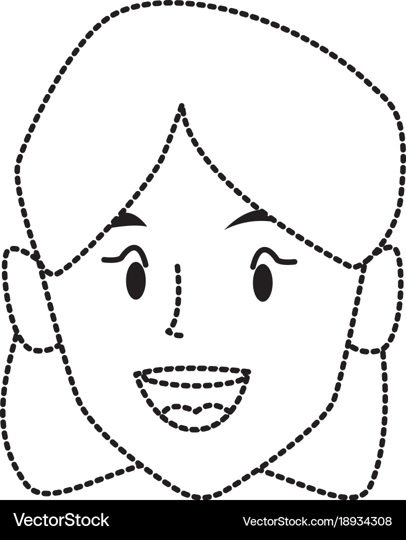 Beautiful woman smiling face Royalty Free Vector Image
