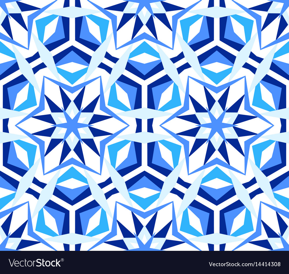 Blue kaleidoscope star pattern Royalty Free Vector Image Blue kaleidoscope star pattern Royalty Free Vector Image