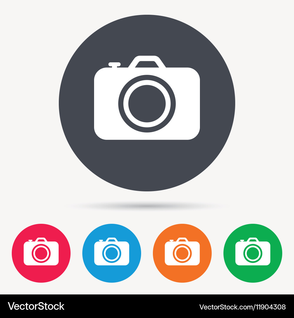 Camera icon professional photocamera sign Vector Image
