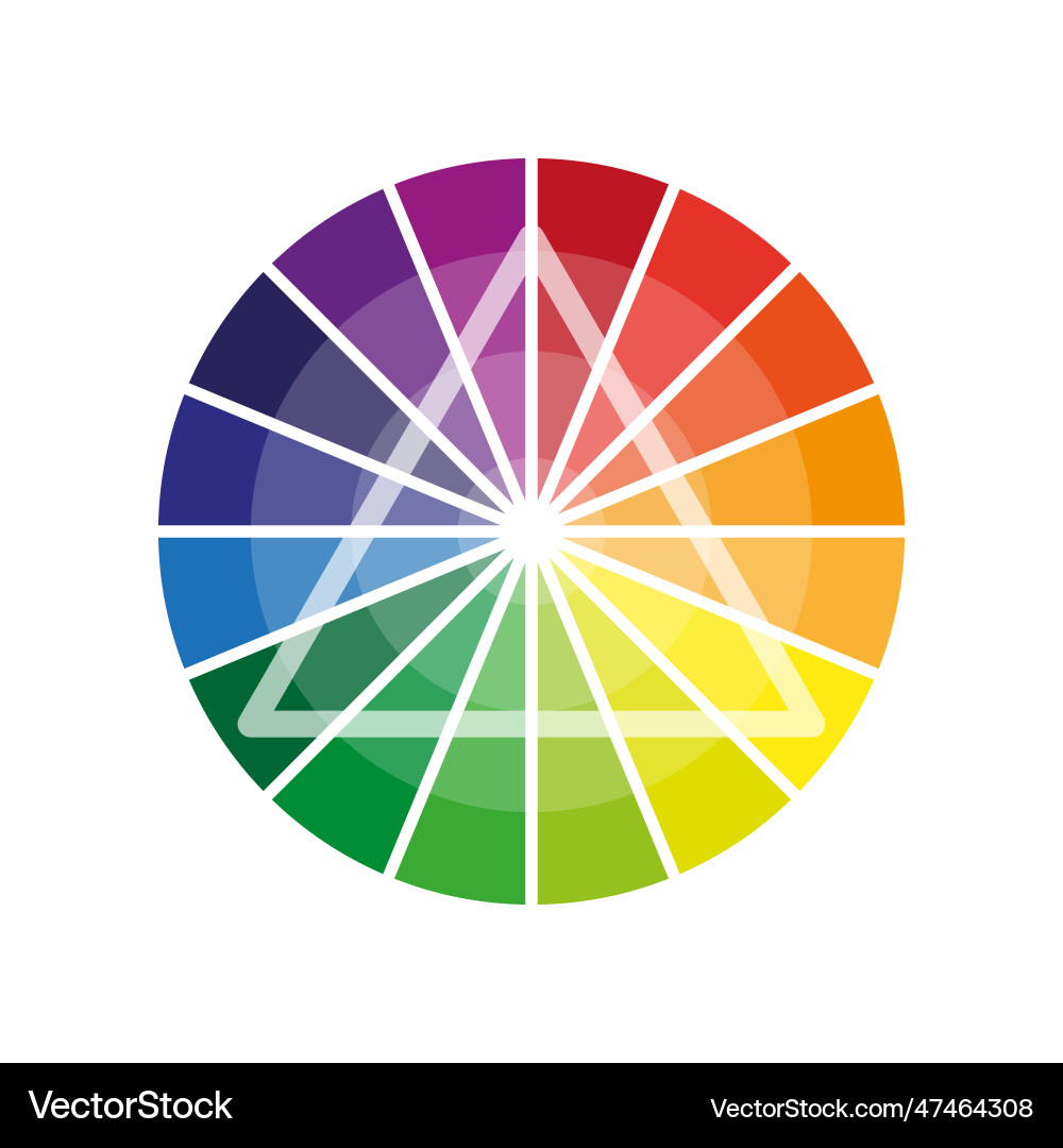 Color wheel with the transition to white Vector Image