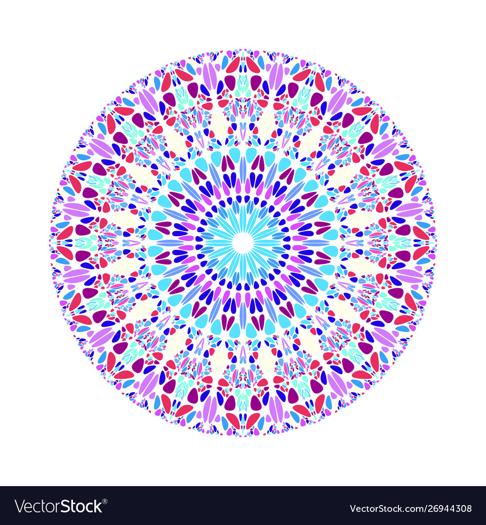 Colorful abstract circular round flower pattern Vector Image