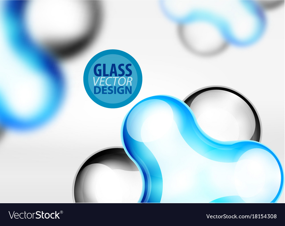 Digital techno bubble background template Vector Image