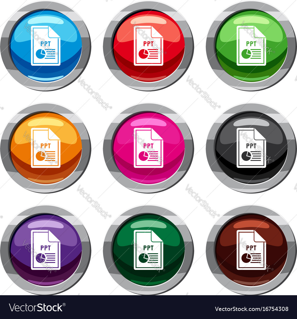 File ppt set 9 collection Royalty Free Vector Image