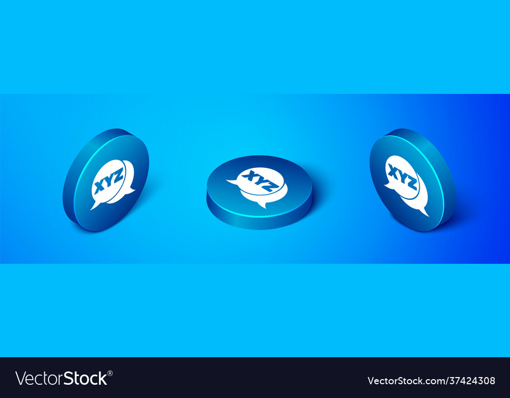 Isometric Xyz Coordinate System Icon Isolated Vector Image