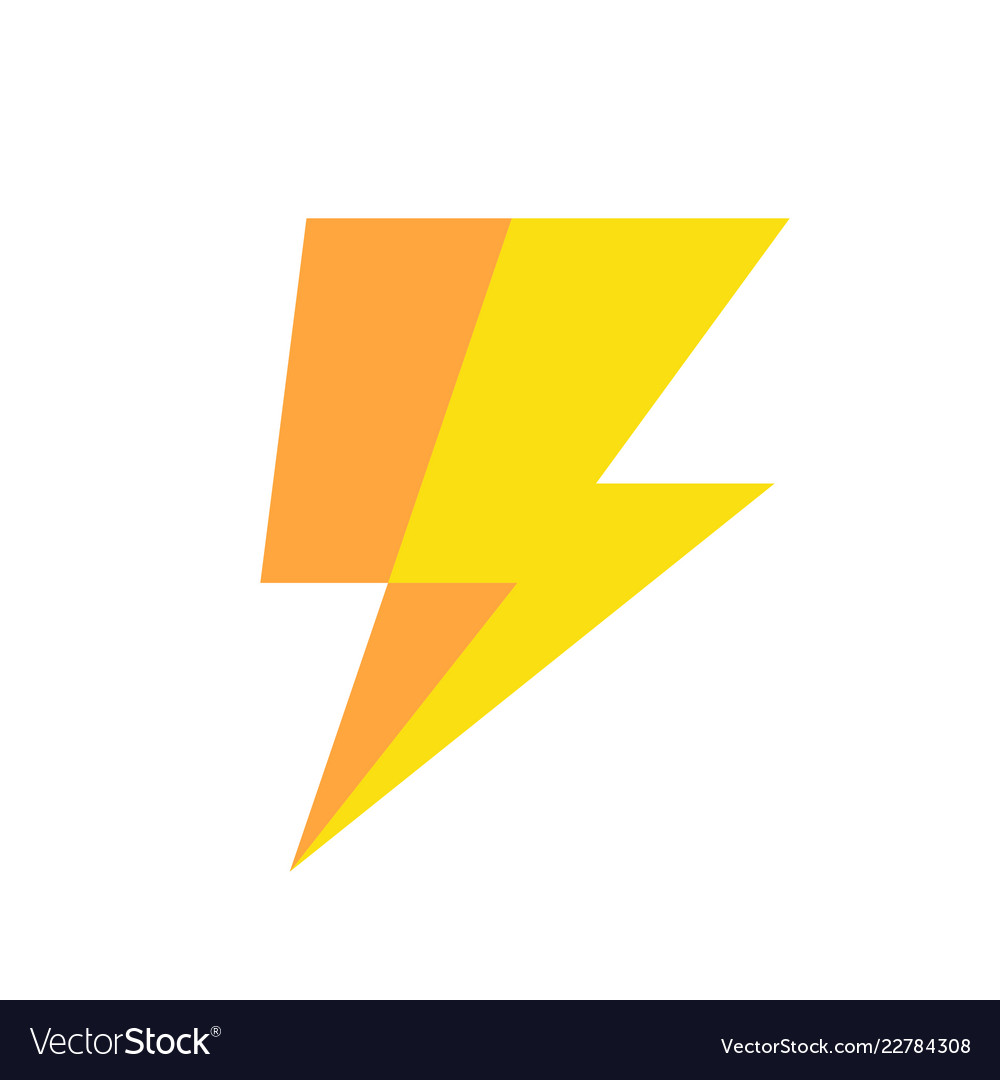 Lightning icon simple Royalty Free Vector Image