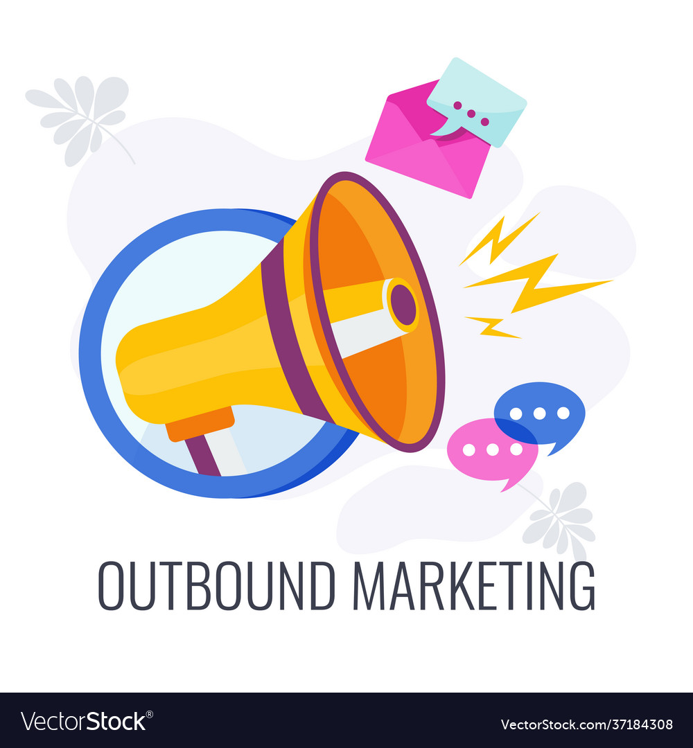 Outbound marketing icon traditional offline Vector Image Outbound marketing icon traditional offline Vector Image