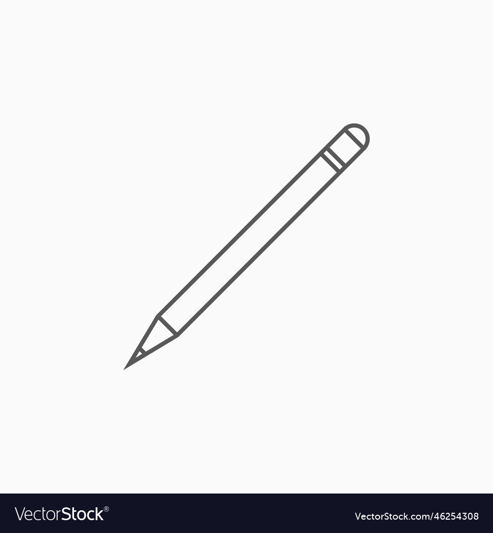 Pencil icon write Royalty Free Vector Image - VectorStock