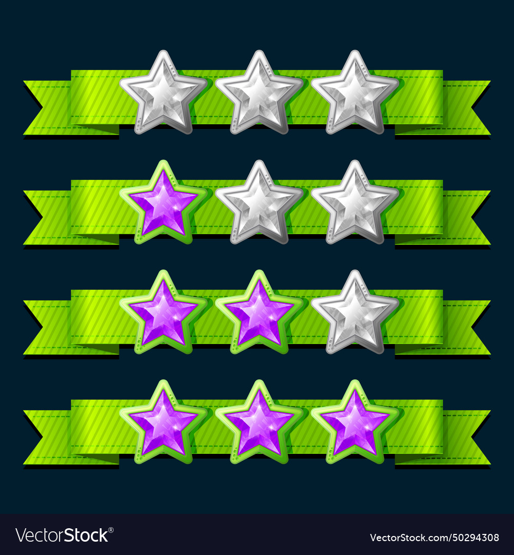 Ranking game elements Royalty Free Vector Image