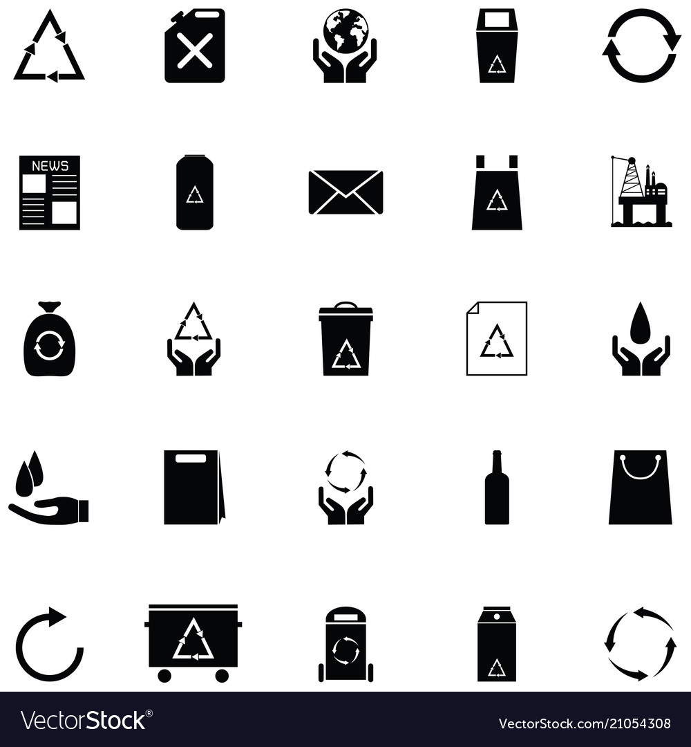 Recycle icon set Royalty Free Vector Image - VectorStock