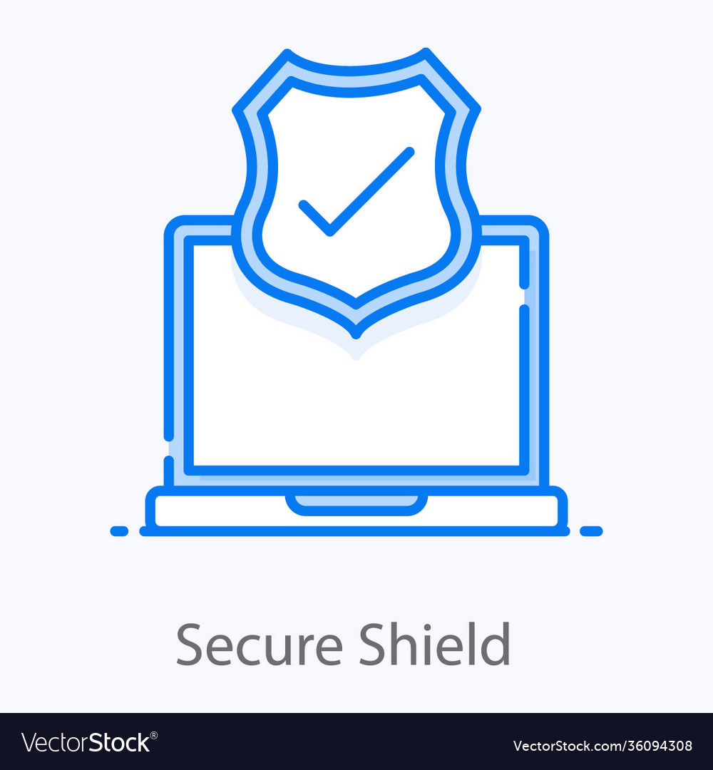 Secure shield Royalty Free Vector Image - VectorStock