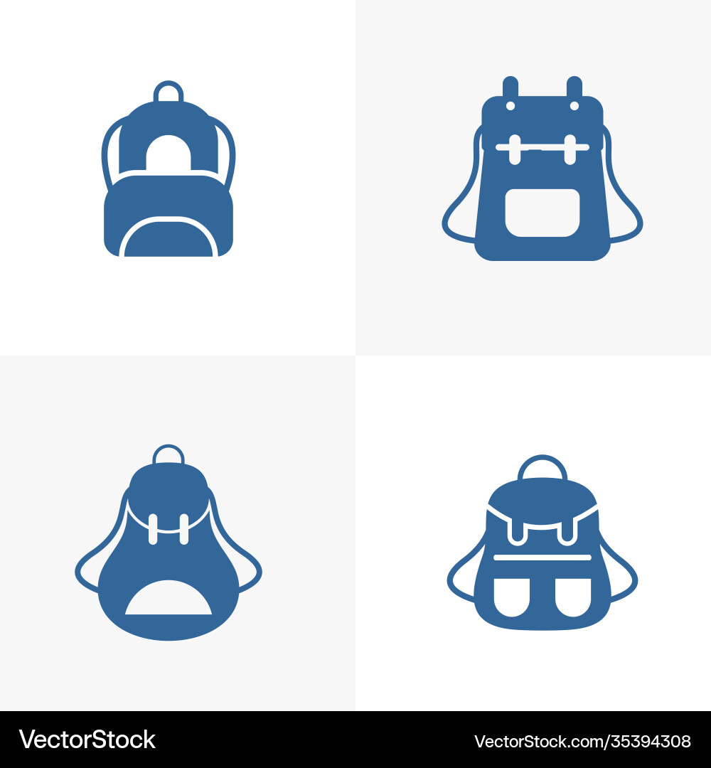 Set bag for outdoor logo design template Vector Image