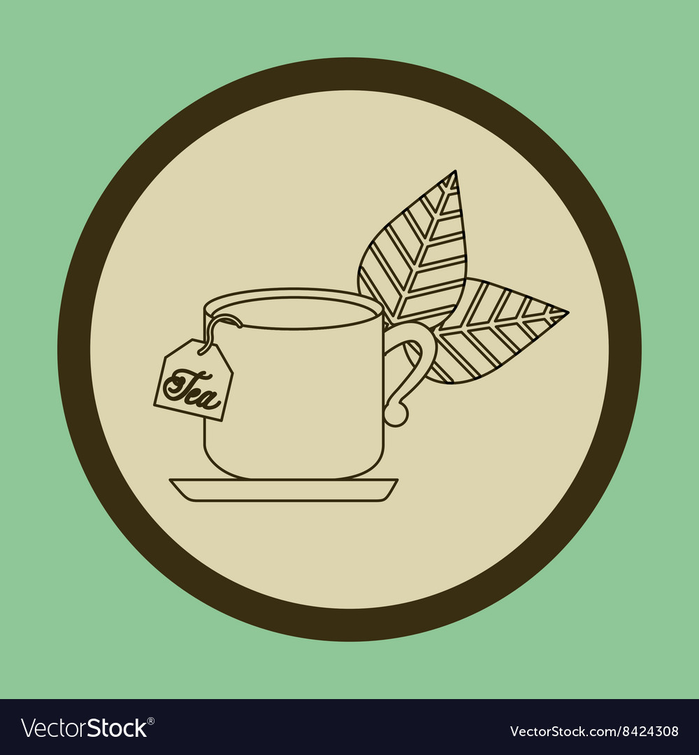 Tea time design Royalty Free Vector Image - VectorStock
