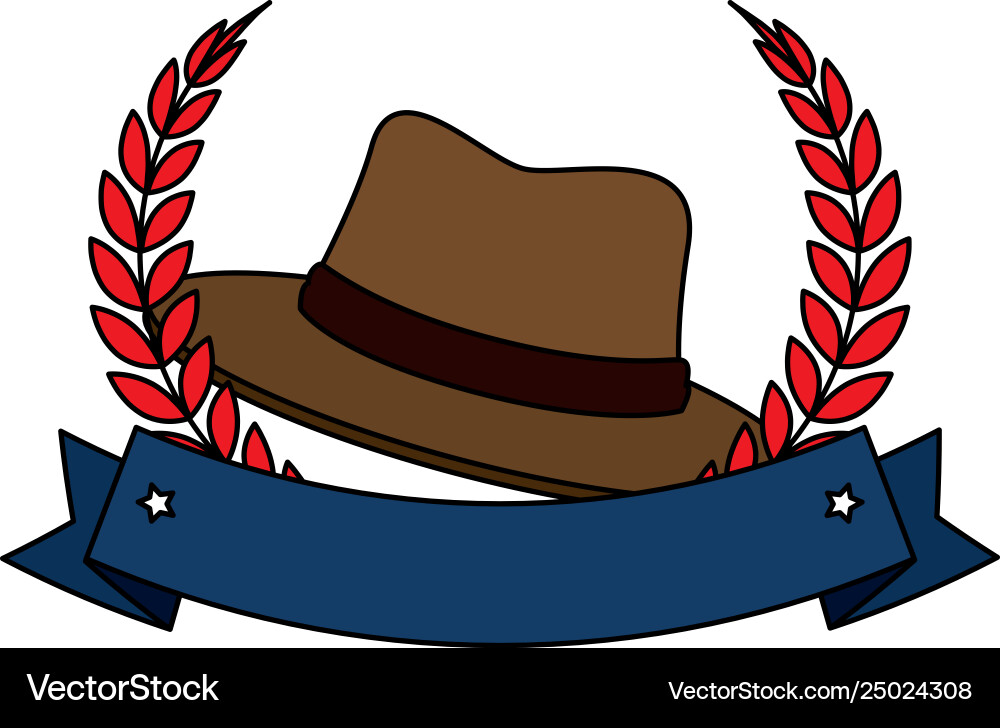 Traditional canadian hat with wreath Royalty Free Vector