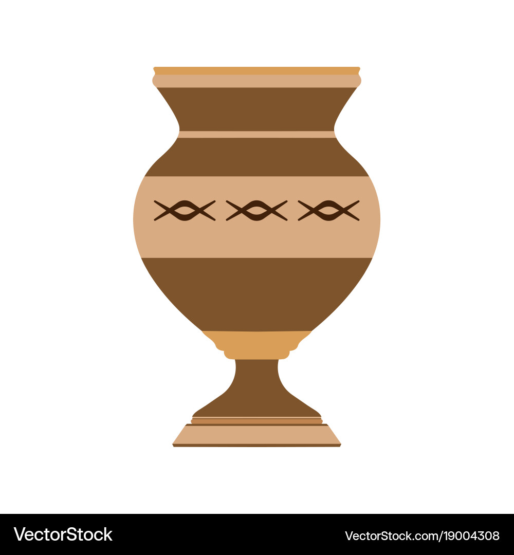 Vase decorative flower pottery design decoration Vector Image