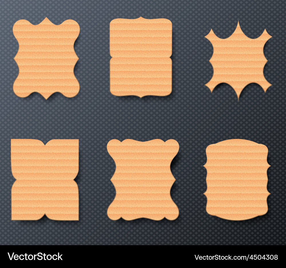 Vintage cardboard paper labels set Royalty Free Vector Image