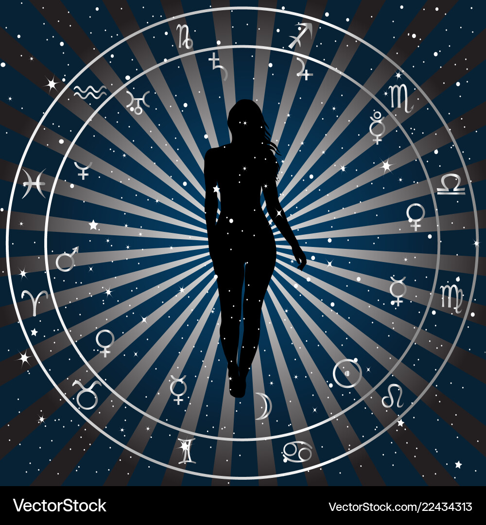 Astrologic zodiac horoscope background Royalty Free Vector