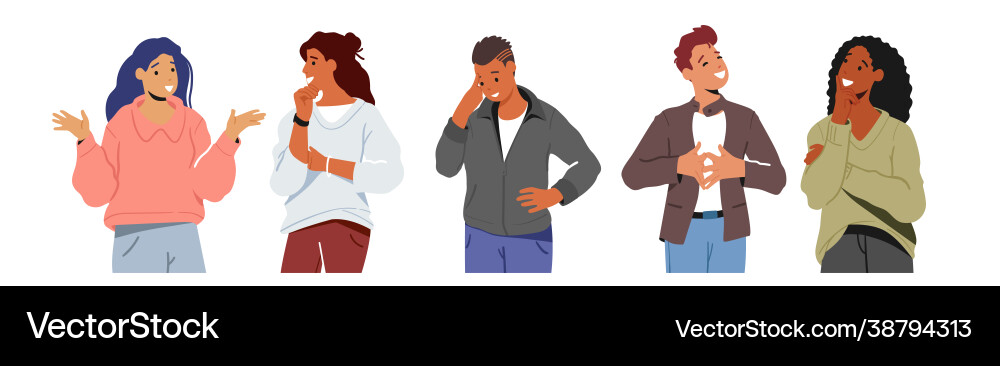 Communication concept people communicating Vector Image