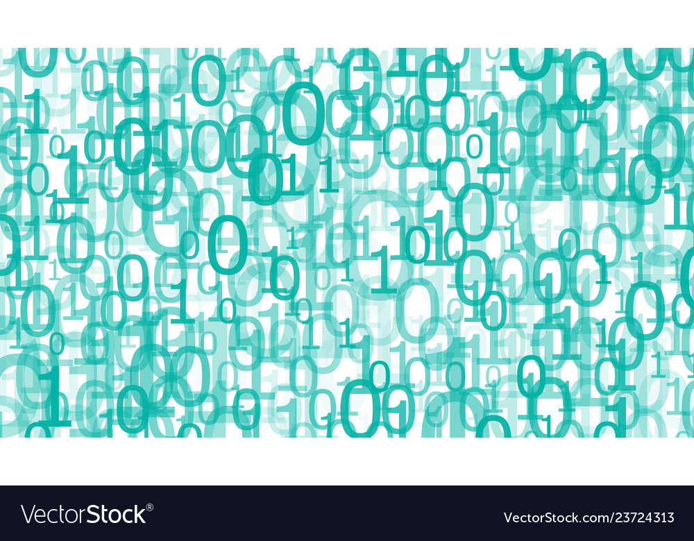 Cyberspace mint green computer cloud numbers Vector Image