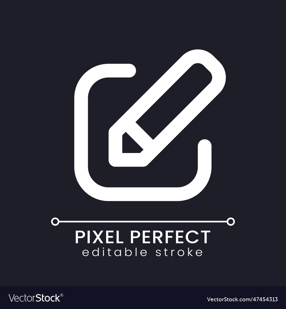 Edit pixel perfect white linear ui icon for dark Vector Image