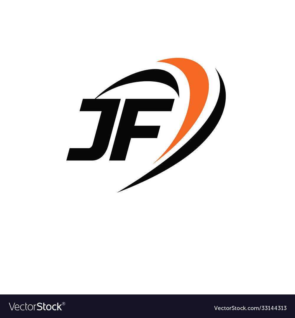 Jf monogram logo Royalty Free Vector Image - VectorStock