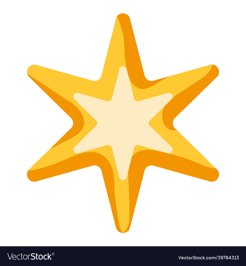 Merry christmas of decorative star Royalty Free Vector Image