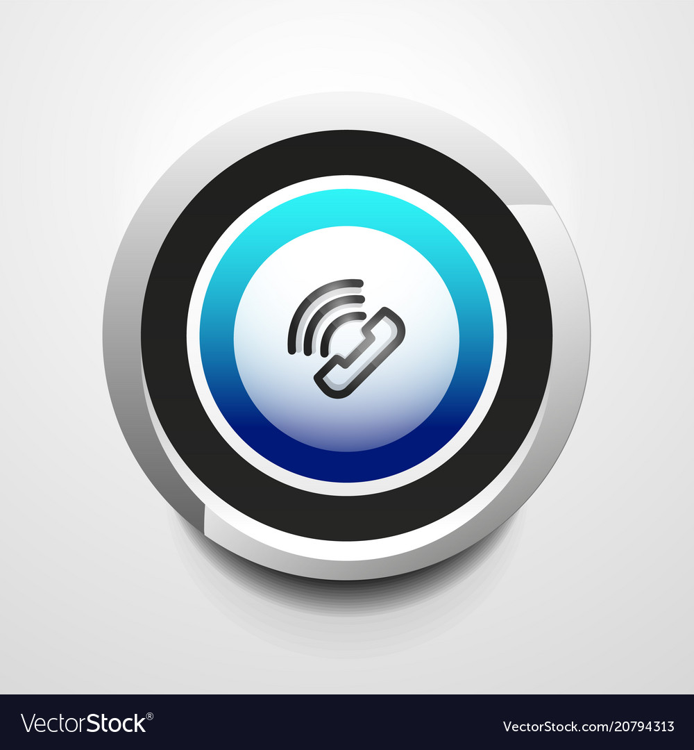 Phone button call support idea Royalty Free Vector Image