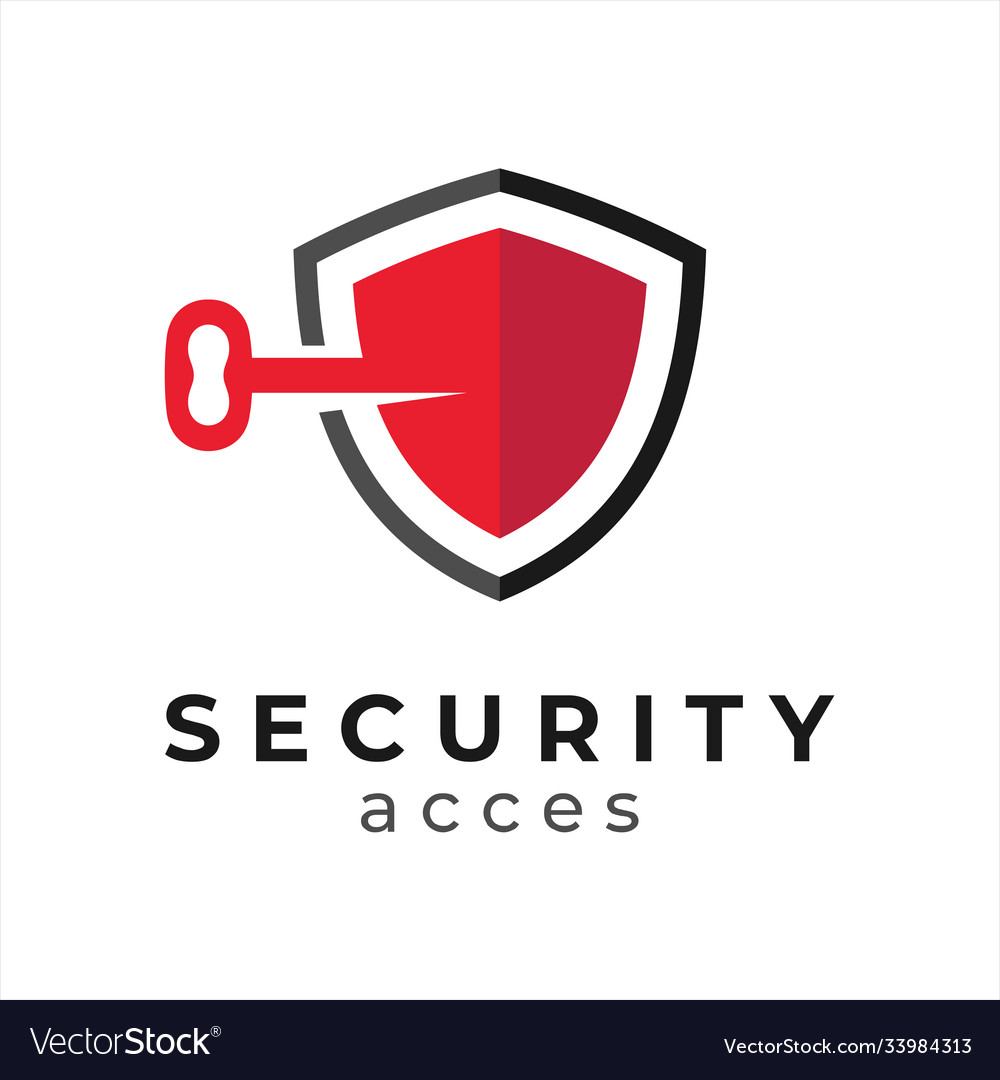 Security key logo template Royalty Free Vector Image
