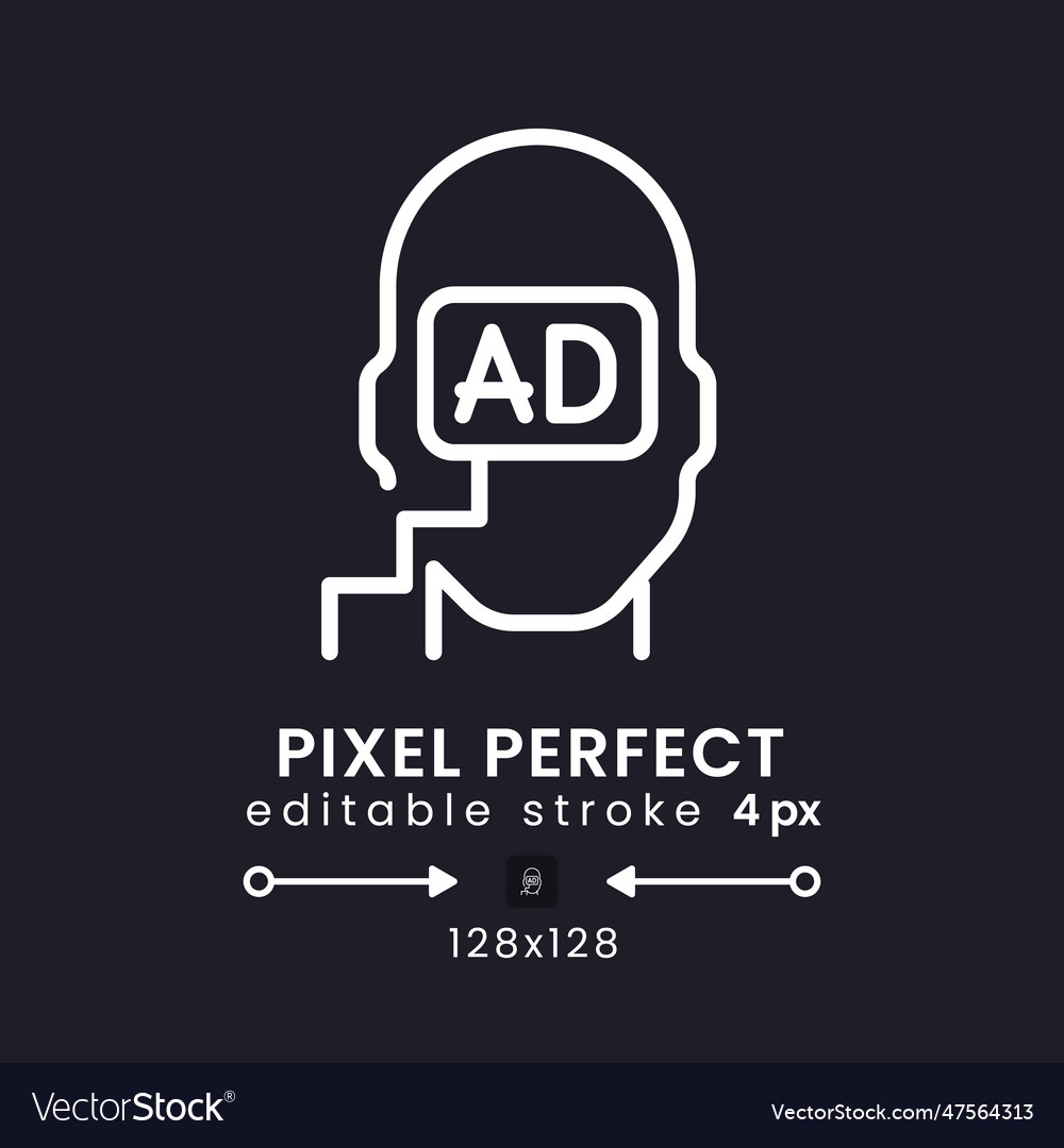 Subliminal advertising white linear desktop icon Vector Image Subliminal advertising white linear desktop icon Vector Image