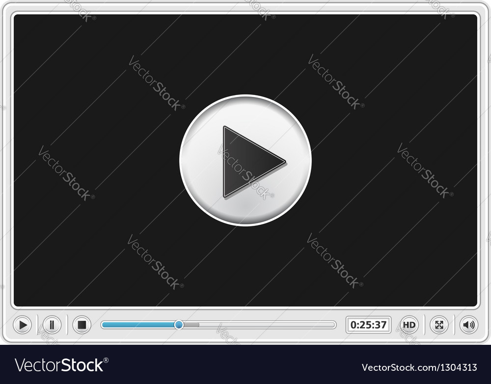 Video player template Royalty Free Vector Image Video player template Royalty Free Vector Image
