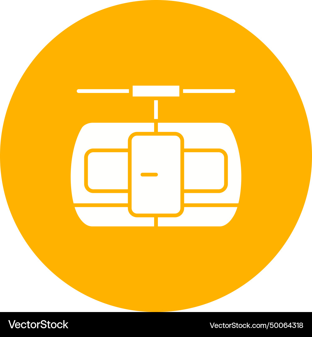Cable car cabin icon image Royalty Free Vector Image