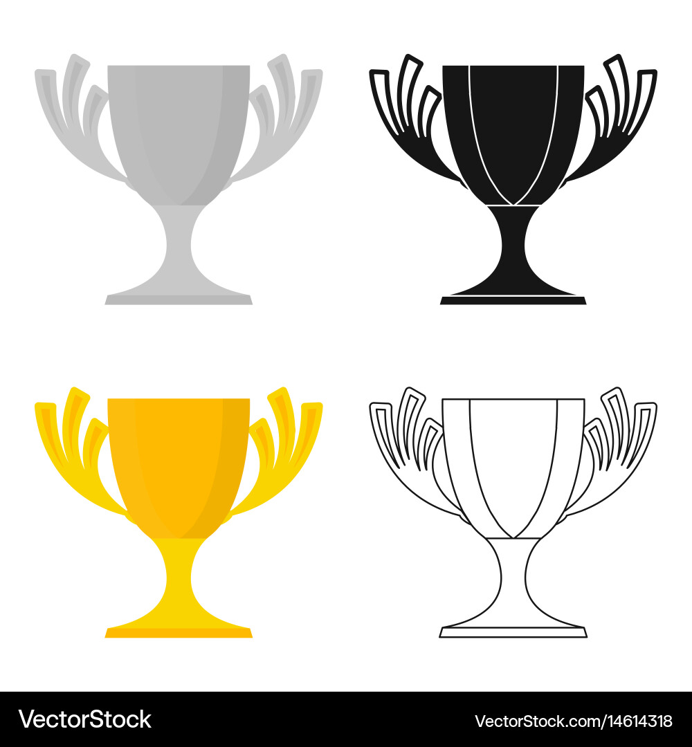 Challenge cup icon in cartoon style isolated Vector Image