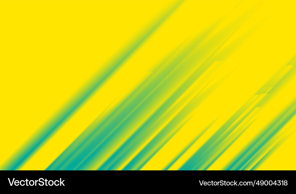 Cyan blue smooth stripes on yellow background Vector Image