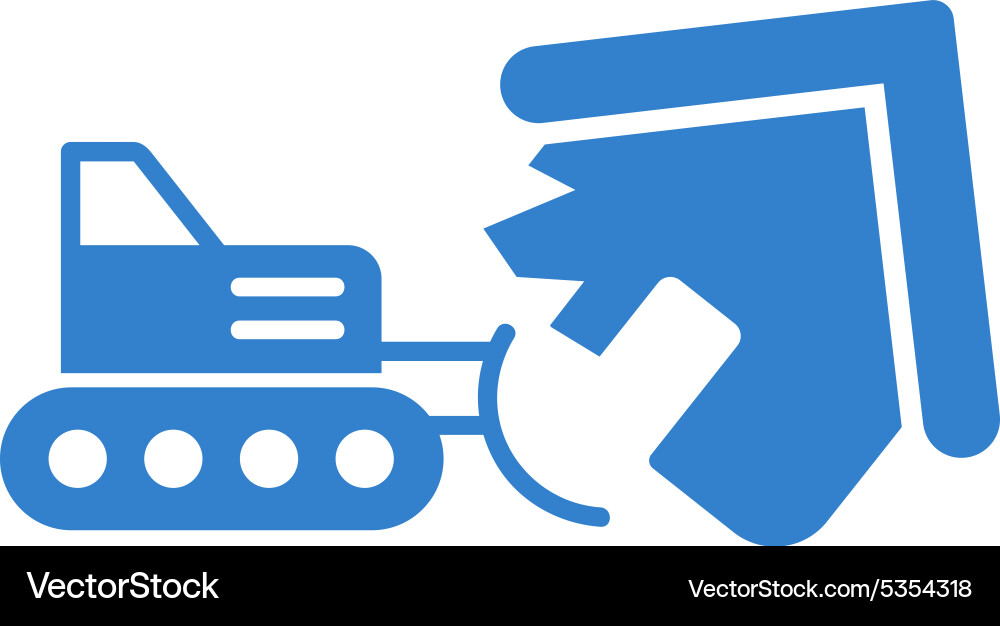 Demolition icon from business bicolor set Vector Image