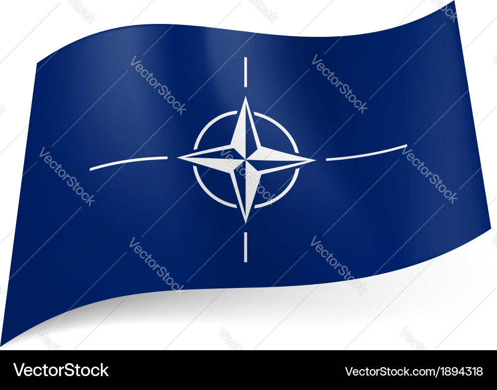 Flag of nato Royalty Free Vector Image - VectorStock