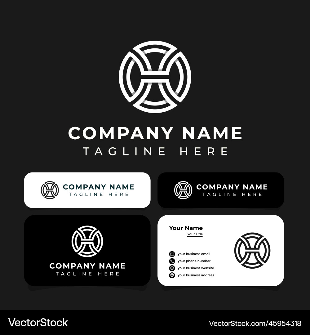 Letter ho or oh monogram logo suitable for any Vector Image