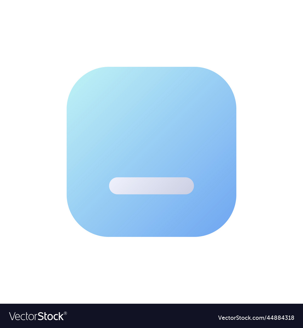 Minimize button pixel perfect flat gradient Vector Image