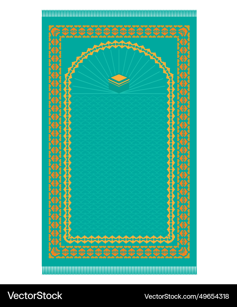 Muslim prayer rug islamic textile Royalty Free Vector Image