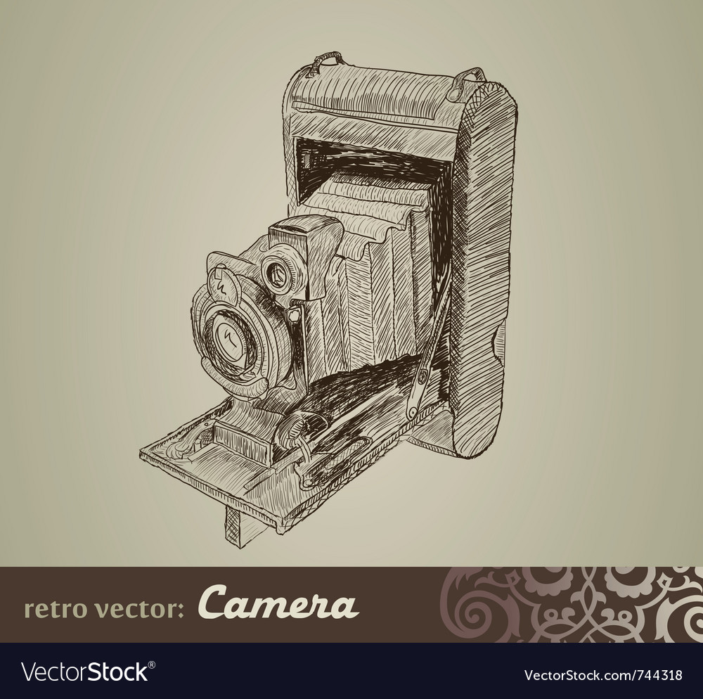 Old camera Royalty Free Vector Image - VectorStock