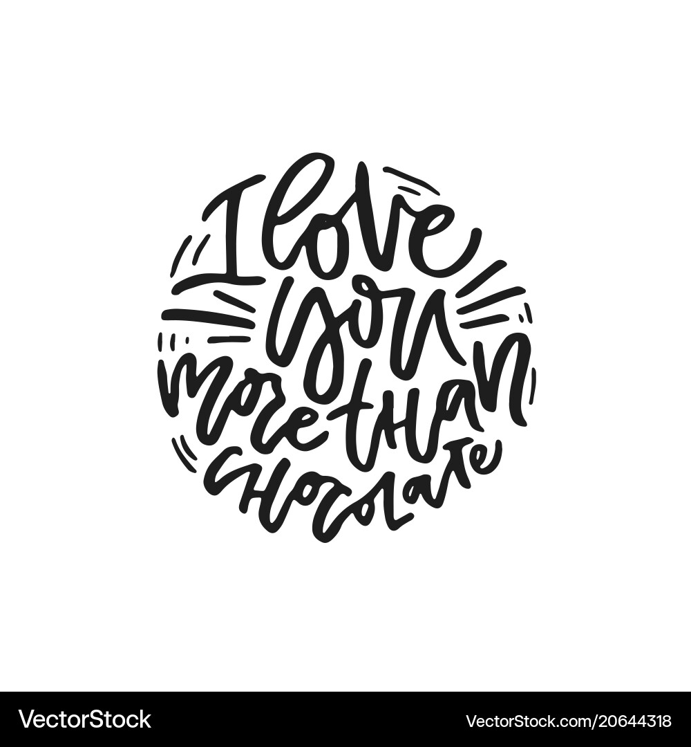 Romantic handdrawn lettering Royalty Free Vector Image