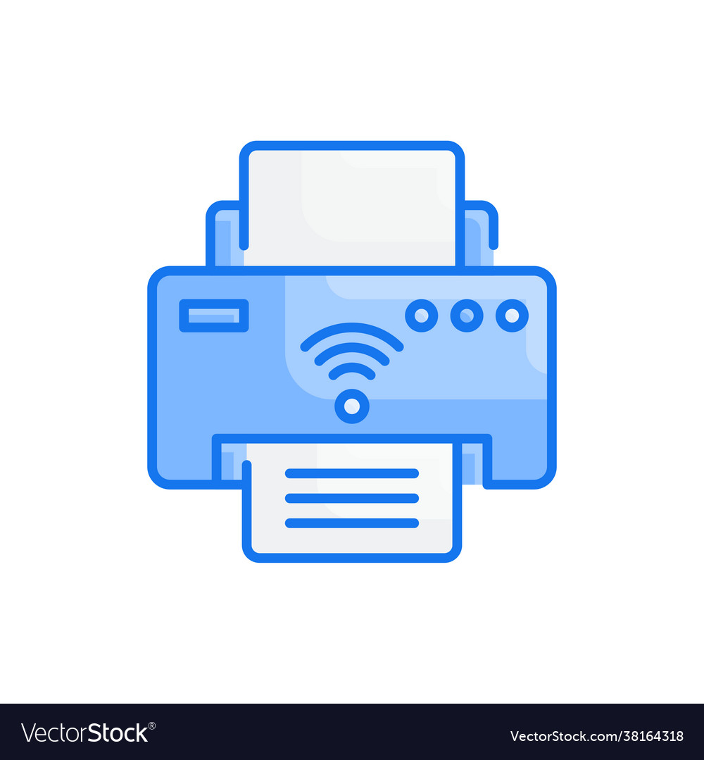Smart printer style Royalty Free Vector Image - VectorStock