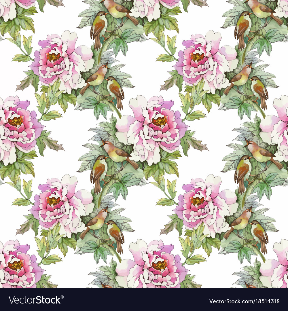 Watercolor hand drawn seamless pattern Royalty Free Vector