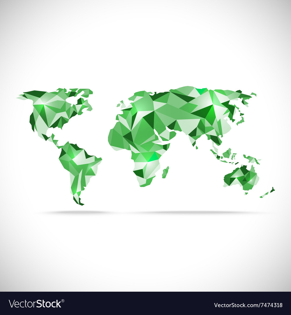 World map polygonal precision low-poly Royalty Free Vector World map polygonal precision low-poly Royalty Free Vector