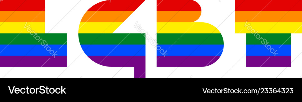 Abbreviation lgbt created lgbt font Royalty Free Vector