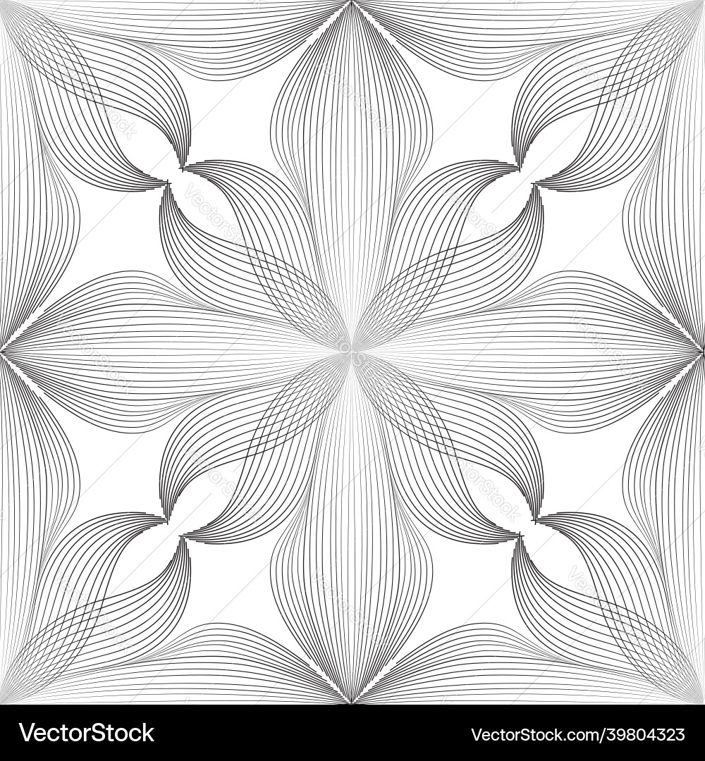 Abstract seamless floral linear pattern arabic Vector Image