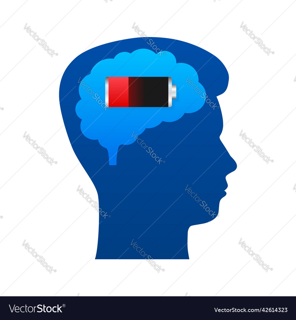 Brain think loading concept with idea processed Vector Image